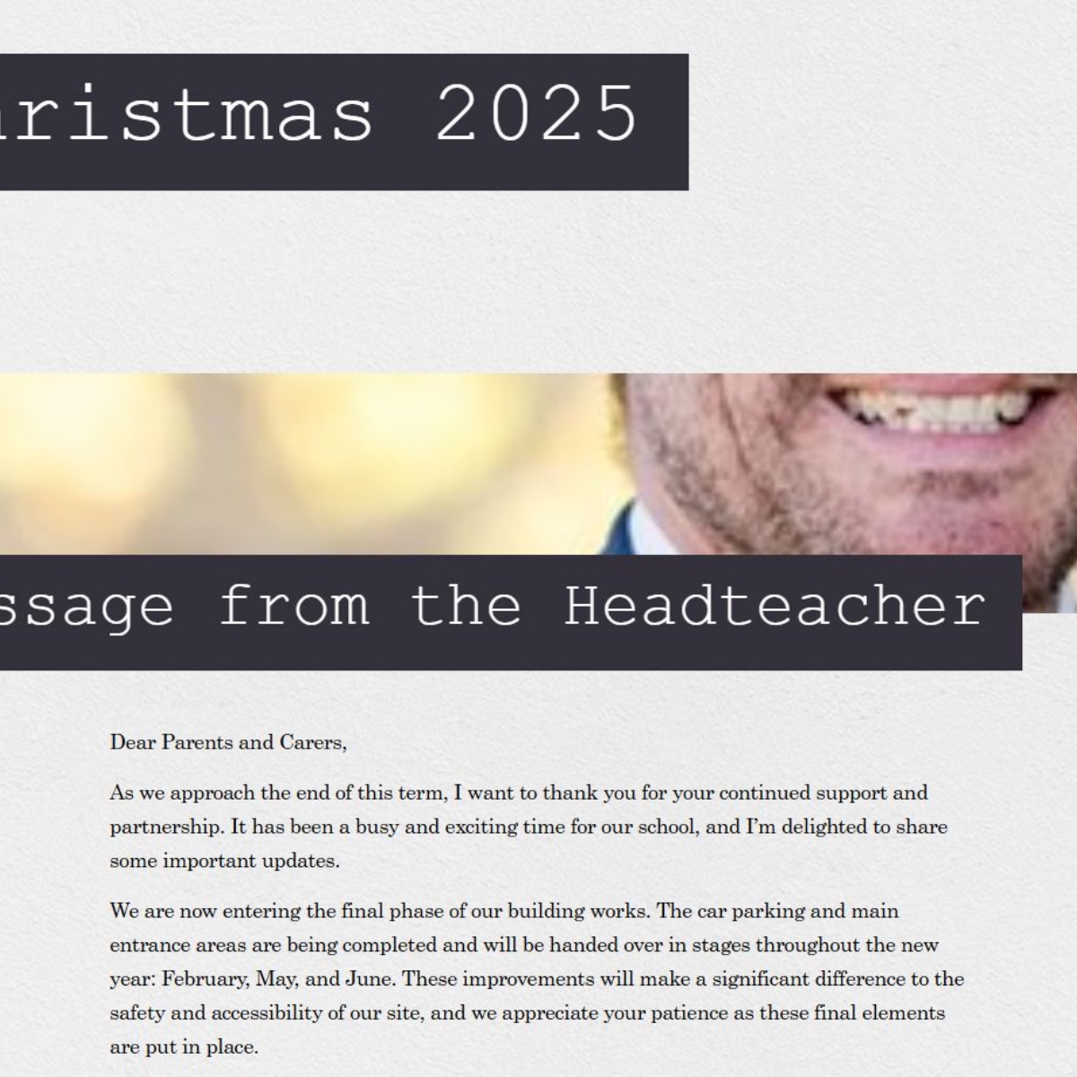 Thomas Keble School - Christmas Newsletter 2025